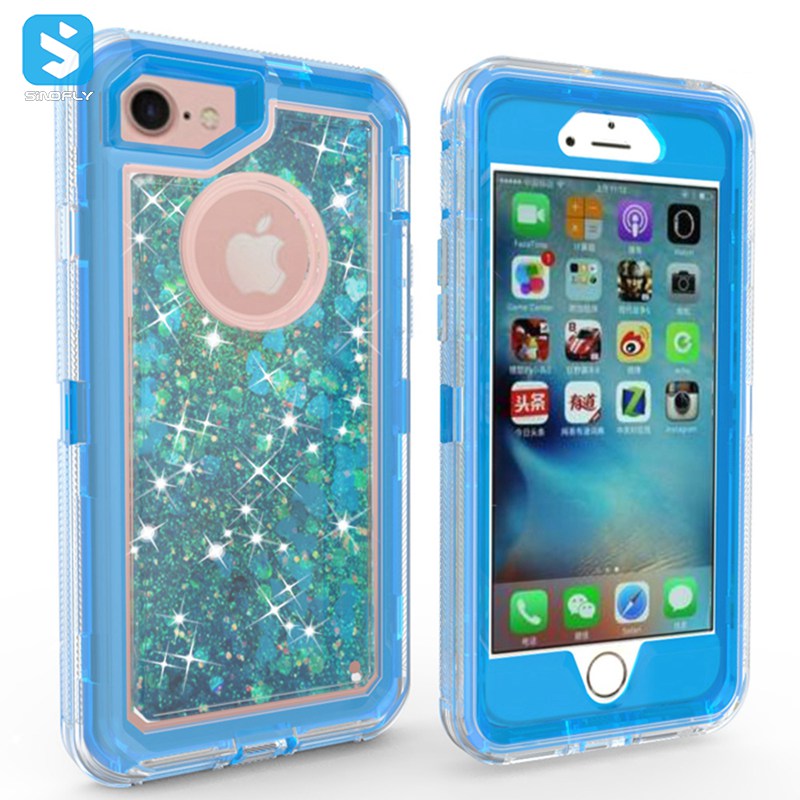 glitter liquid case for iphone 7 8