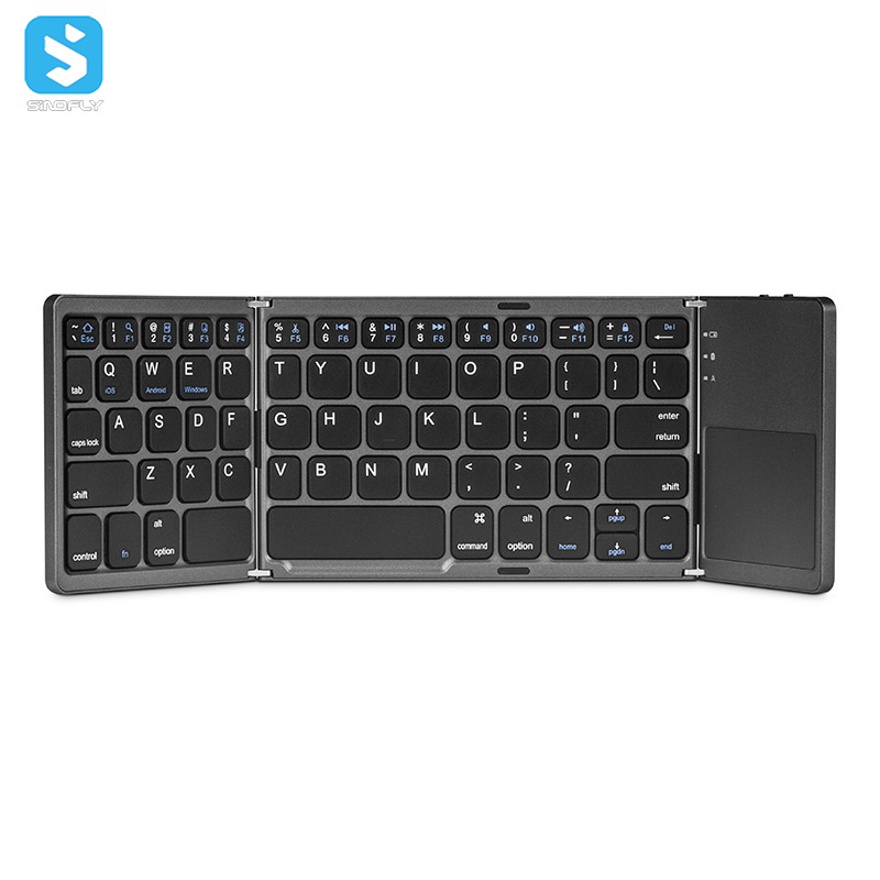Slim portable wireless keyboard with lithium battery