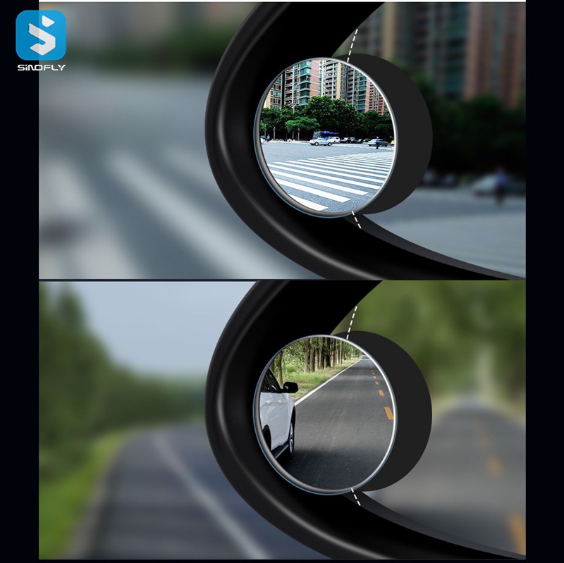 2PCS Car Small Round Rear View Mirror