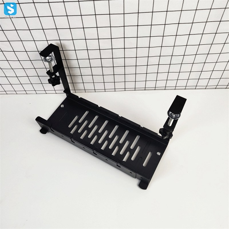 Retractable under-desk cable tray Perforation-free desk cable tray ...