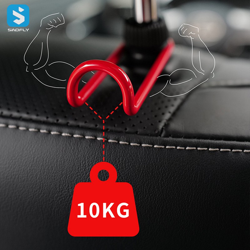 Car rear seat hook seatback hidden car hook