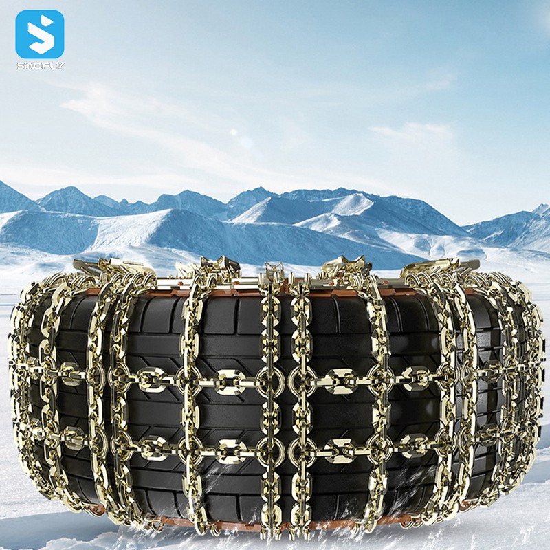 Car anti-skid chain Tianzi grid steel chain automatic head snow mud ...