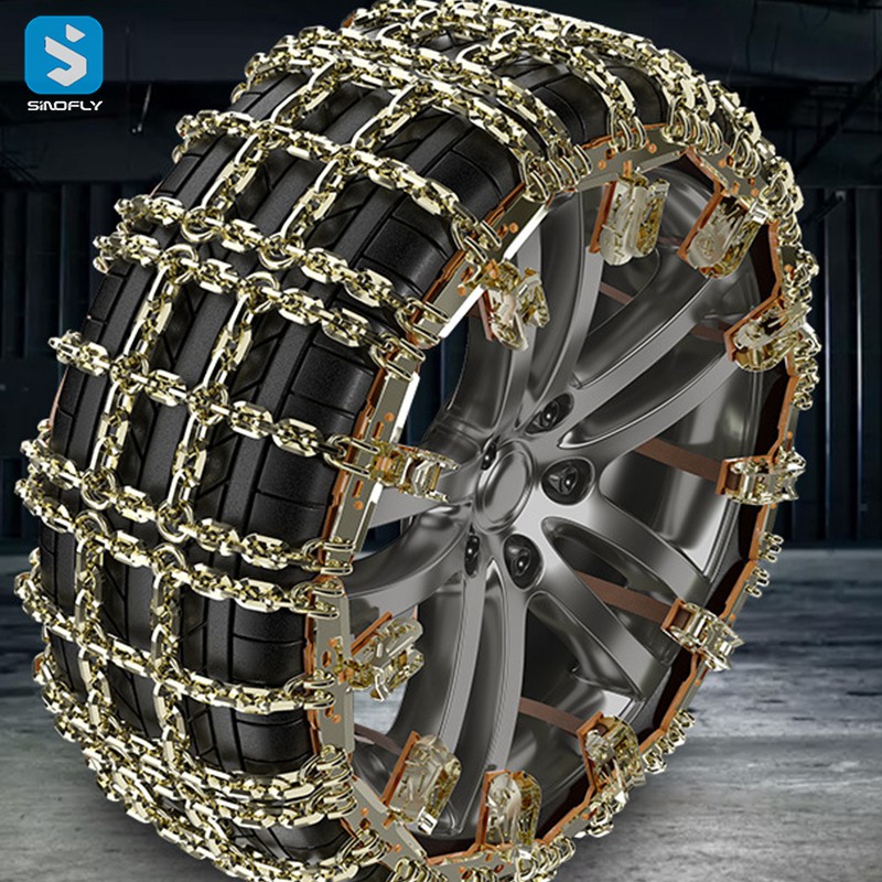 Car anti-skid chain Tianzi grid steel chain automatic head snow mud ...