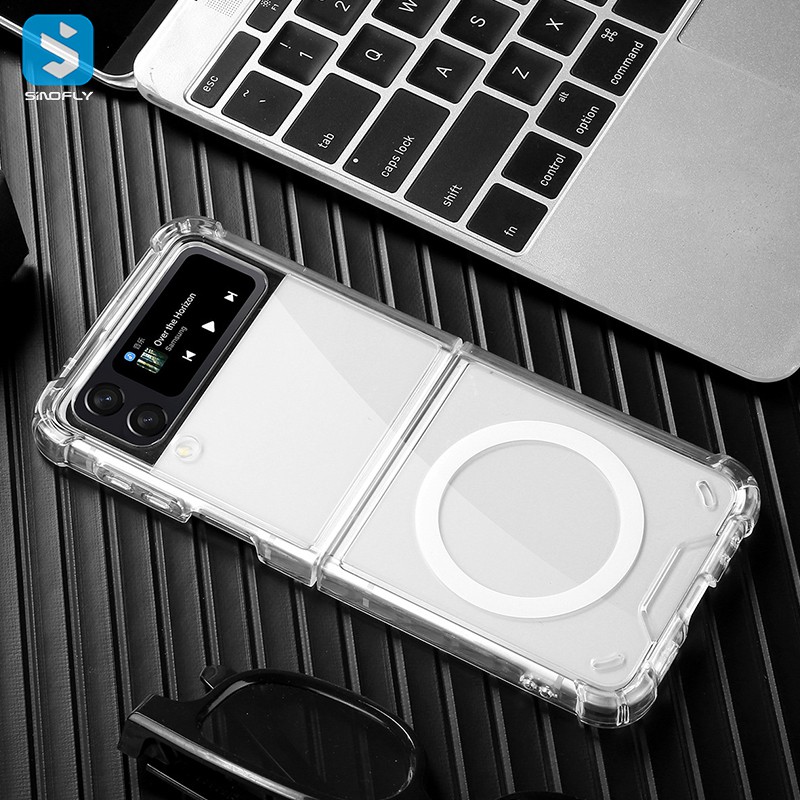 2 in 1 magsafe acrylic case for z flip 4