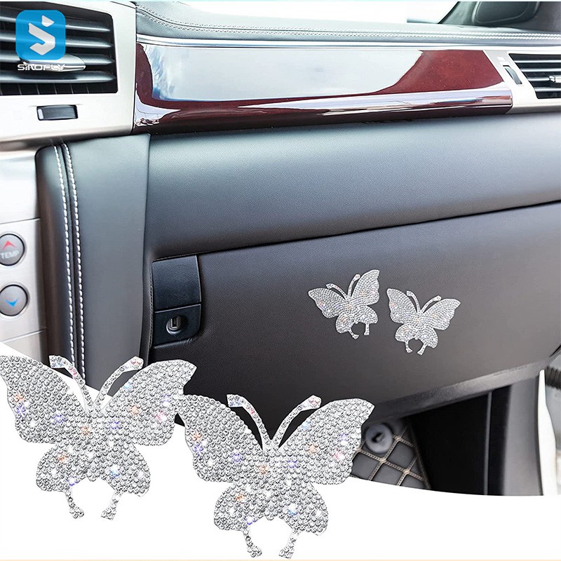 Diamond-encrusted Butterfly Car sticker Bear Claw body sticker DIY ...